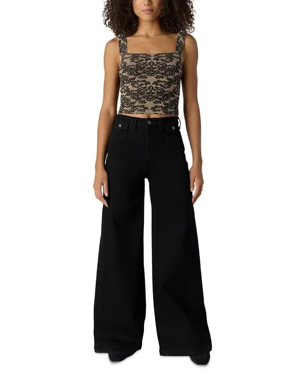 Free People Lace Up Square Neck Tank