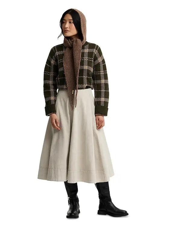 Barbour Penny Knit Hood Scarf - Mocha