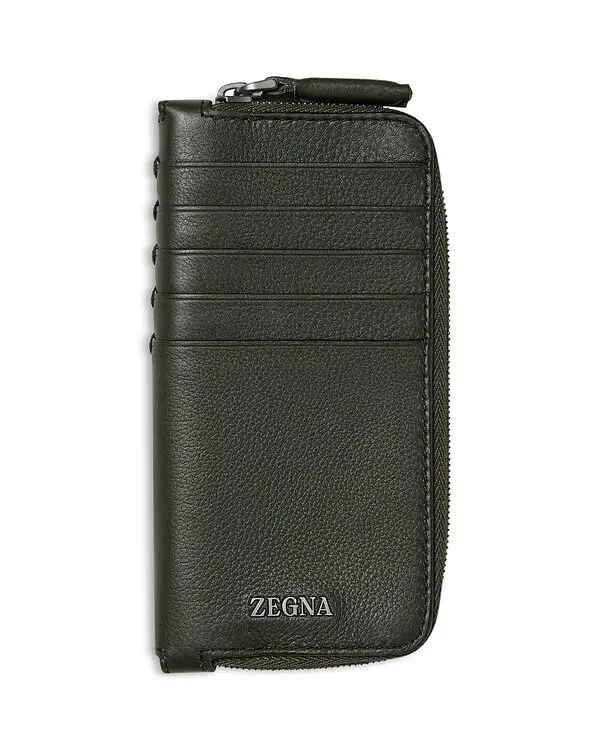 Zegna Secondskin Glazed Leather Card Case
