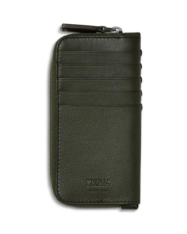 Zegna Secondskin Glazed Leather Card Case