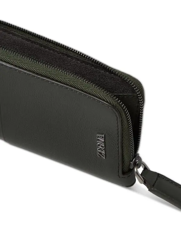 Zegna Secondskin Glazed Leather Card Case