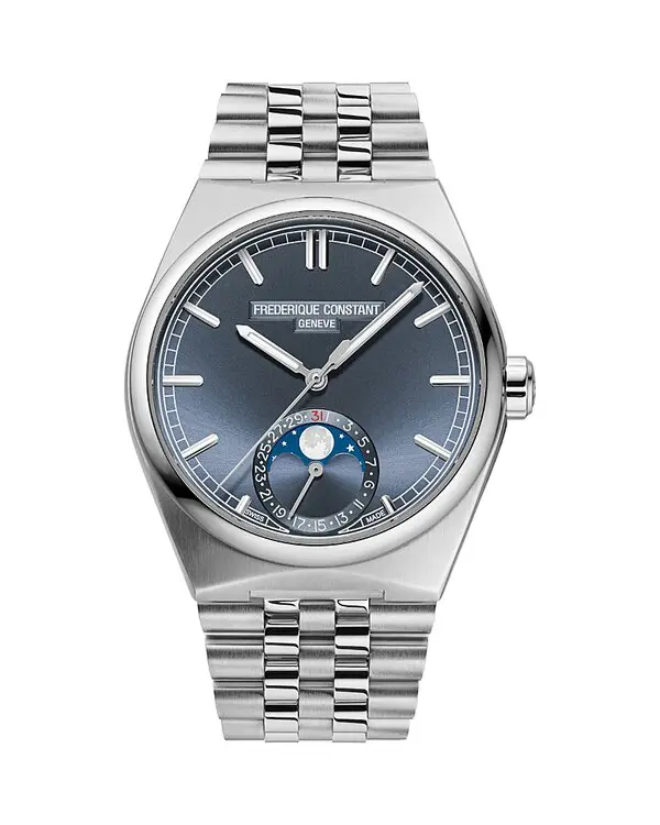 FREDERIQUE CONSTANT Classic Moonphase Date Manufacture Watch, 39mm - Blue/silver