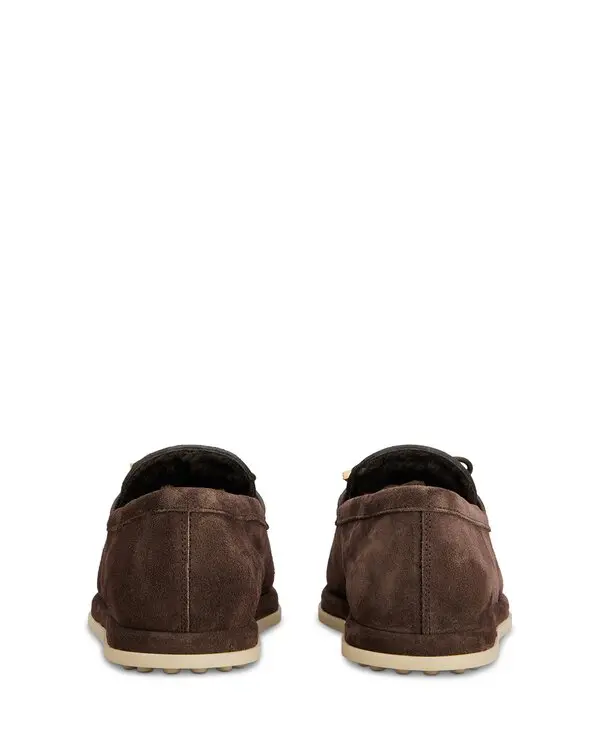 TOD'S Suede Shearling Lined Loafers