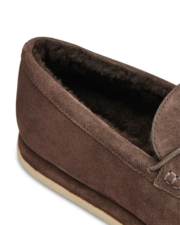 TOD'S Suede Shearling Lined Loafers