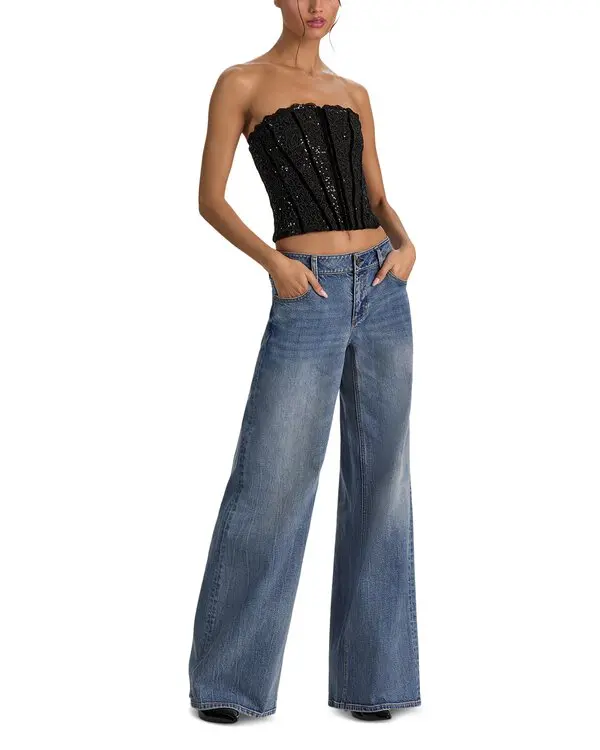 Alice + Olivia Cosette Strapless Corset Top