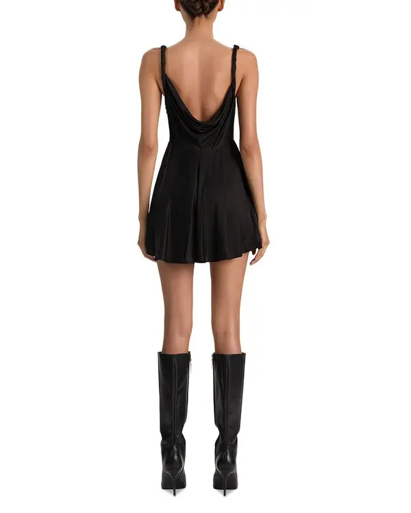 Alice + Olivia Monique Twist Strap Mini Dress