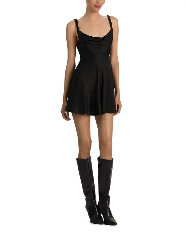 Alice + Olivia Monique Twist Strap Mini Dress