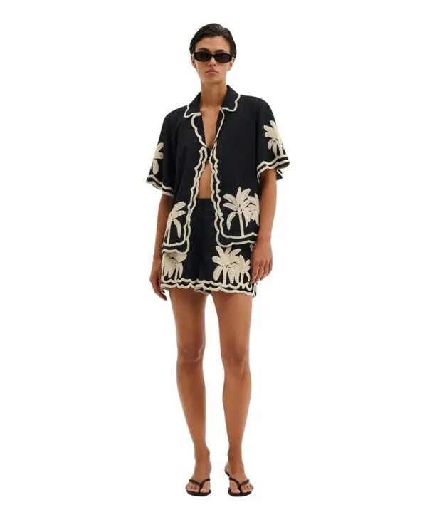 MALINA Fenya Embroidered Shorts