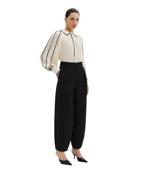 MALINA Bea Contrast Edge Chiffon Blouse