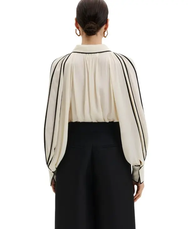 MALINA Bea Contrast Edge Chiffon Blouse