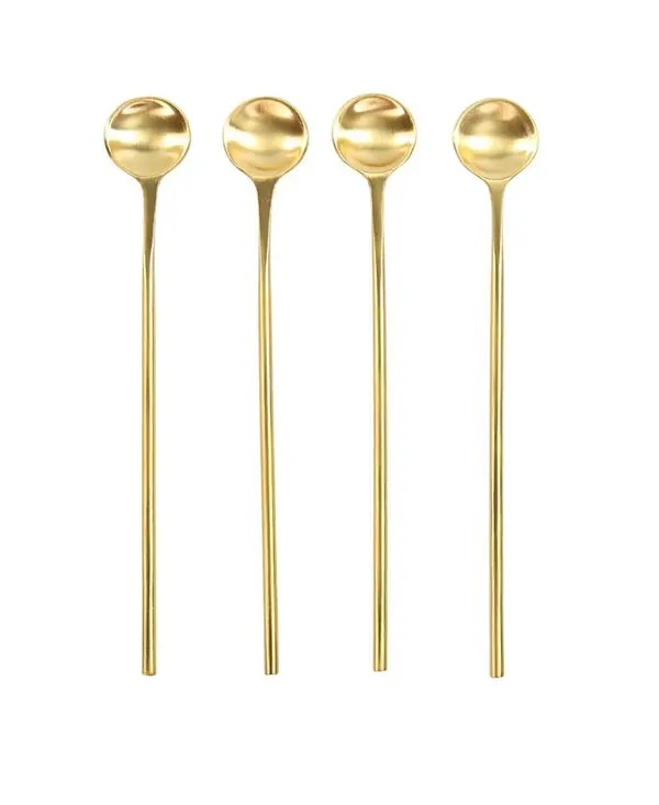 BE HOME Luxe Thin Long Spoons, Set Of 4