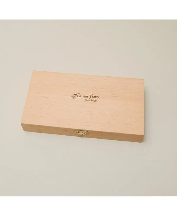 LAGUIOLE Marble In Wood Presentation Box, 6 Piece Steak Knife Set