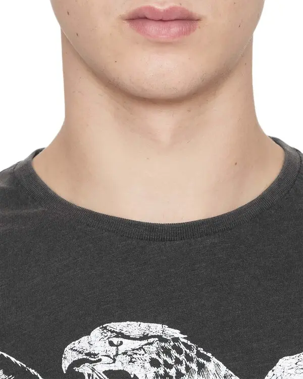 ALLSAINTS Eagle Emblem Cotton Crewneck Logo T-shirt