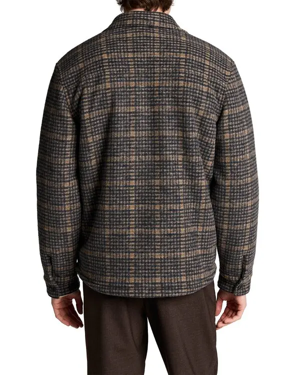 Vince Sherpa Lined Check Shirt Jacket
