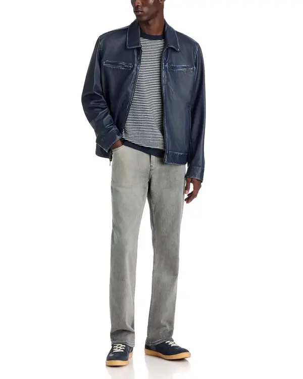 Paige Normandie Cotton Blend Straight Fit Jeans