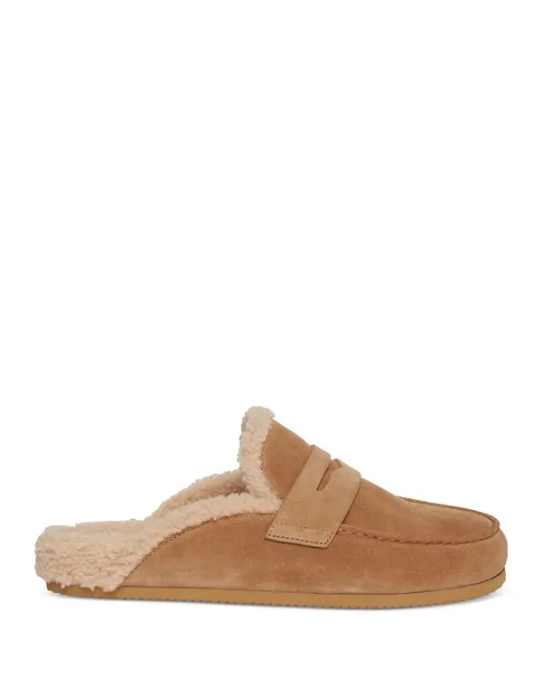 Paige Wynn Suede Shearling Lined Mules