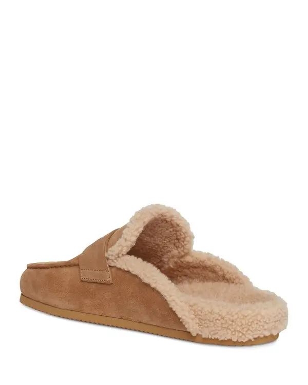 Paige Wynn Suede Shearling Lined Mules