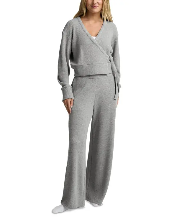 Beyond Yoga Rest Day Waffle Wrap Sweater