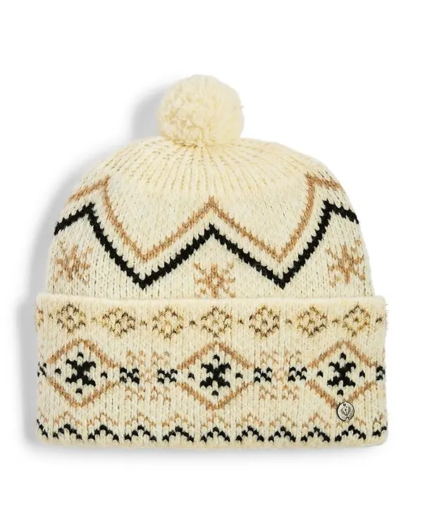 V. Fraas Fair Isle Metallic Pom-pom Beanie Exclusive