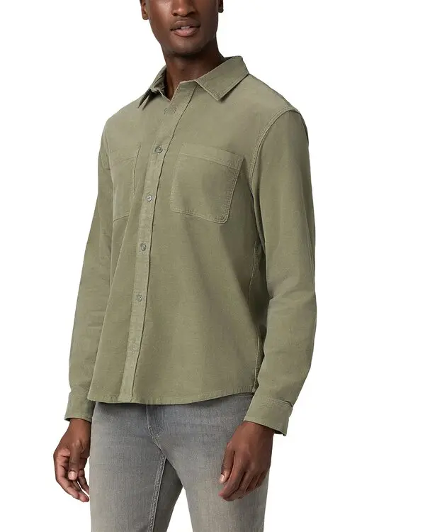 Paige Carmody Cotton Blend Micro Cord Pocket Shirt