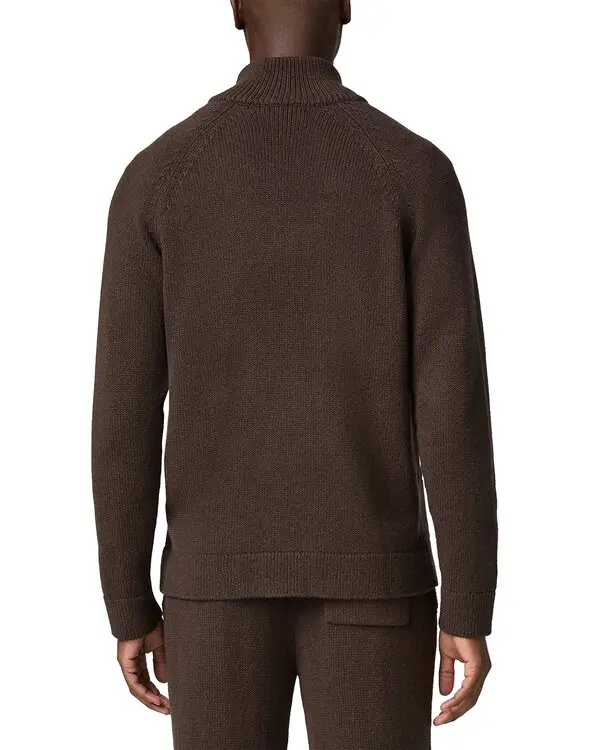 Paige Falberg Cotton & Cashmere Stand Collar Zip Sweater