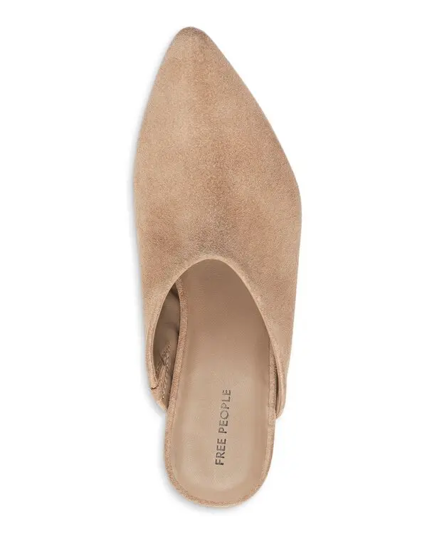 Free People Stellar Leather Mules - Faded Sadd