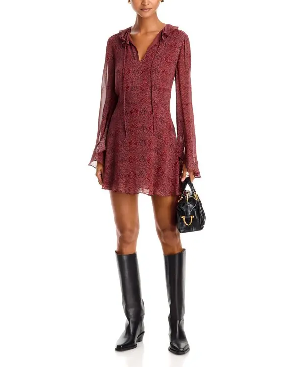 Paige Elspeth Silk Mini Dress