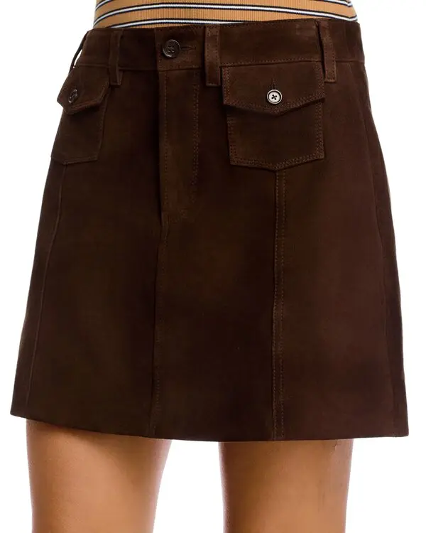 Paige Janelle Suede Mini Skirt