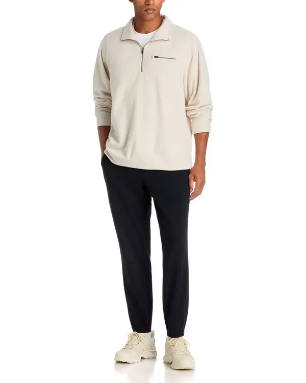 Vuori Aspen Stand Collar Quarter Zip Sweater - Bone