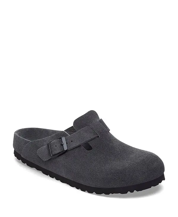 BIRKENSTOCK Boston Exquisite Clog Flats - Charcoal