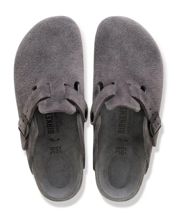 BIRKENSTOCK Boston Exquisite Clog Flats - Charcoal