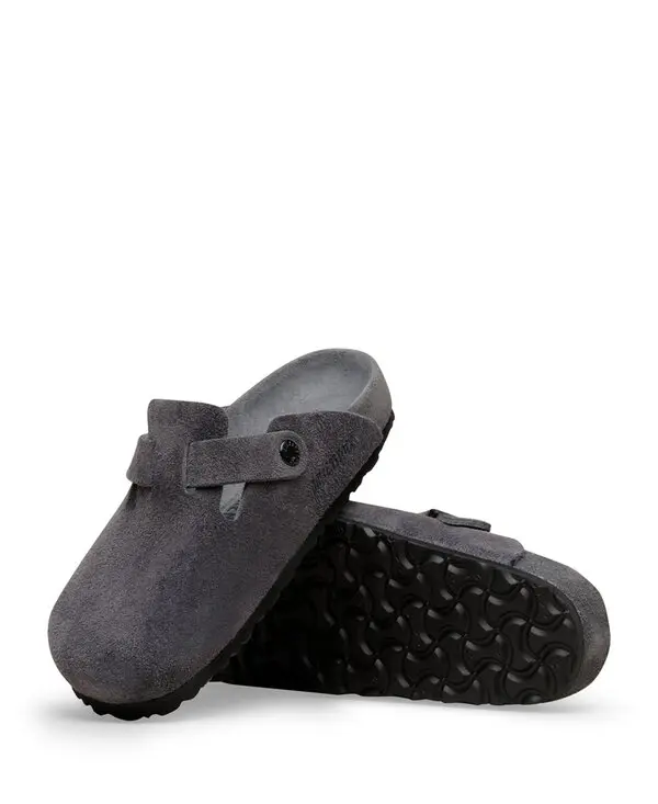 BIRKENSTOCK Boston Exquisite Clog Flats - Charcoal