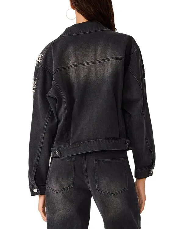 Steve Madden Clarke Cotton Blend Embellished Jacket