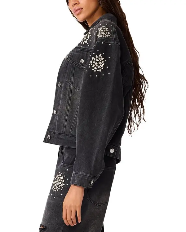 Steve Madden Clarke Cotton Blend Embellished Jacket