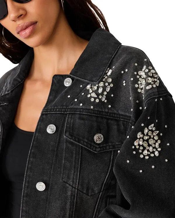 Steve Madden Clarke Cotton Blend Embellished Jacket