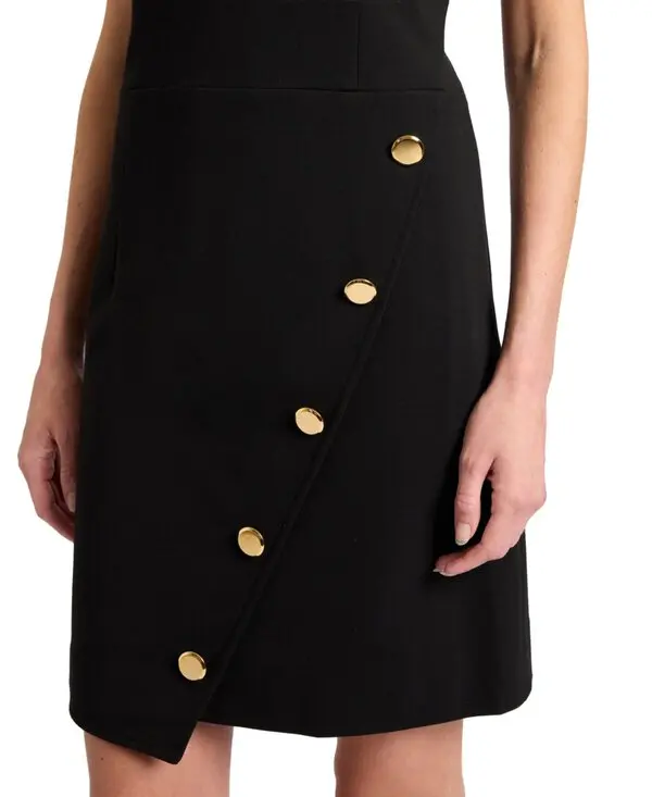 Santorelli Loni Short Sleeve A-line Dress In Soft Punto Milano