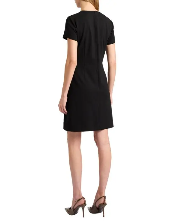 Santorelli Loni Short Sleeve A-line Dress In Soft Punto Milano