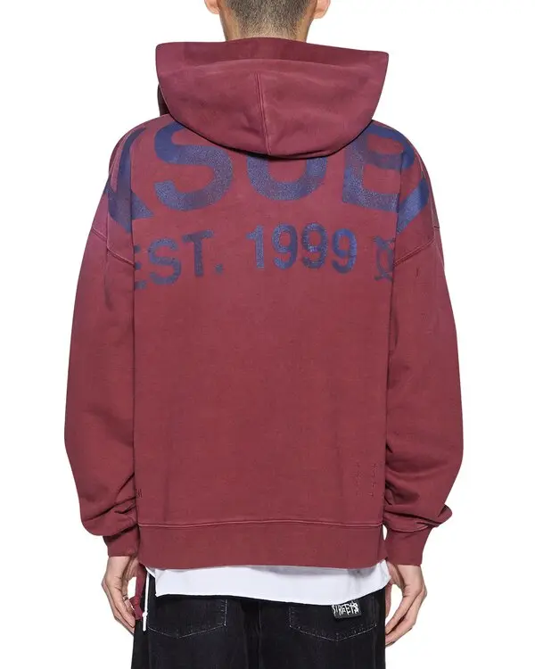 Ksubi State Ekcess Cotton Zip Logo Hoodie