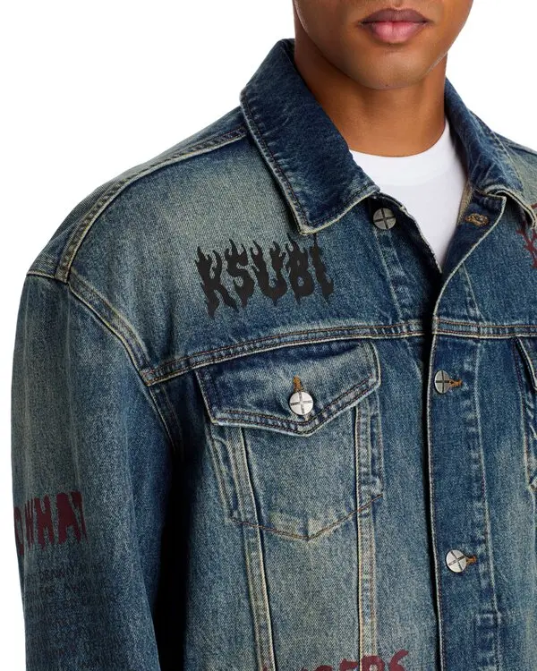 Ksubi Oh G Jacket In Billy Blue Skool