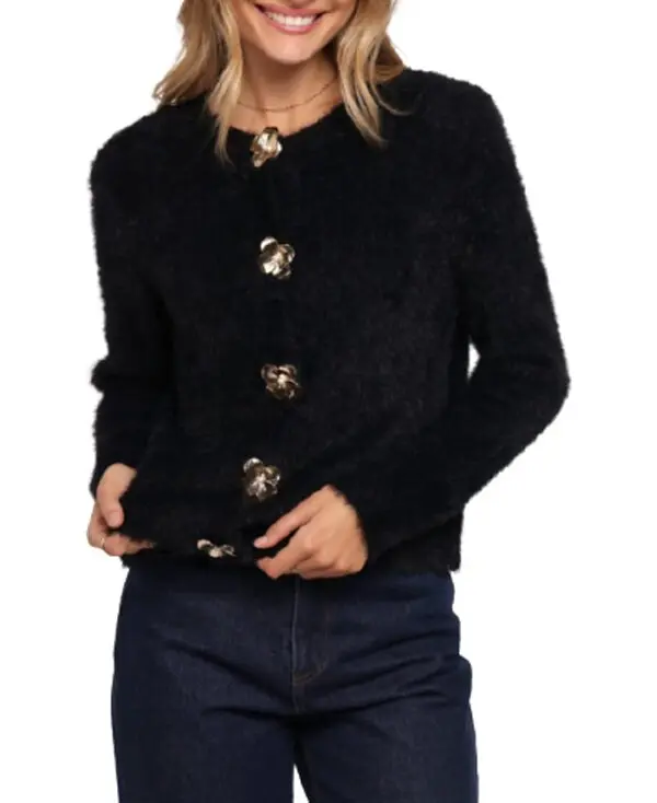 PETAL AND PUP Donna Flower Button Cardigan