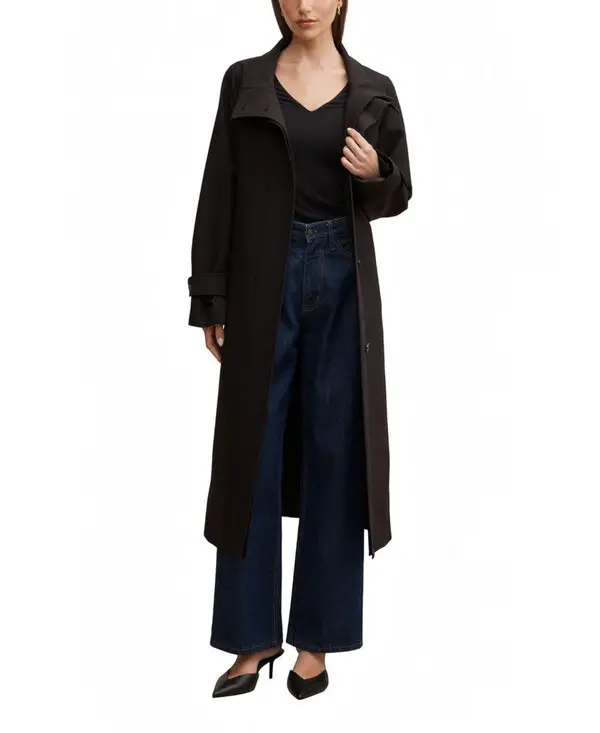 EVER NEW Florence Funnel Neck Trench Coat