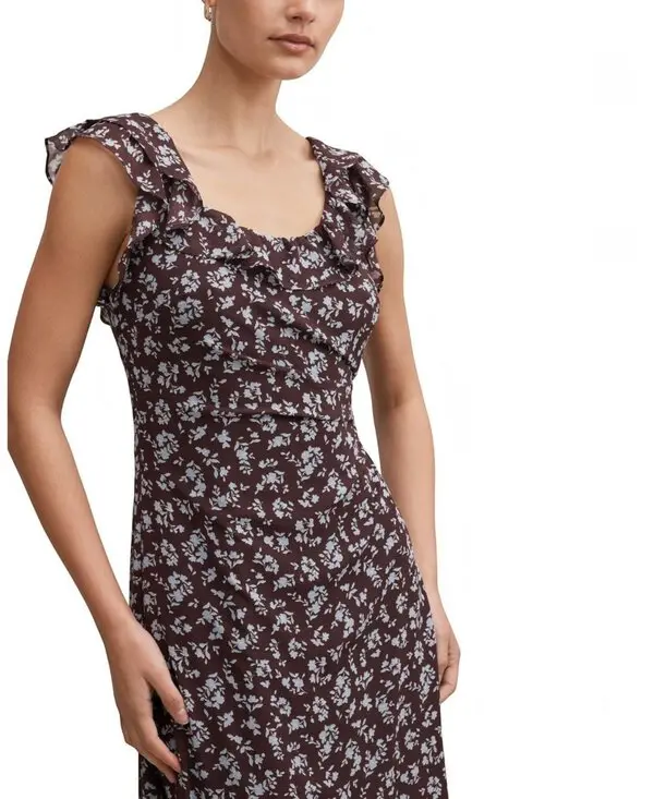 EVER NEW Paige Ruffle Midi Dress