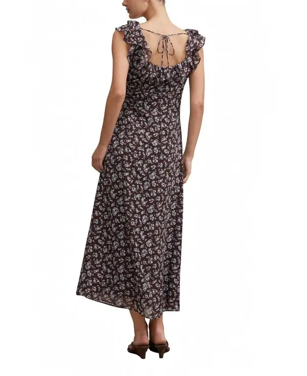 EVER NEW Paige Ruffle Midi Dress