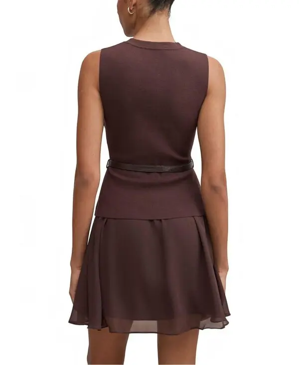 EVER NEW Belle Woven Mix Mini Dress