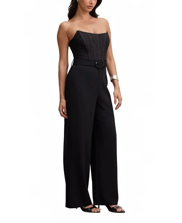 EVER NEW Ivy Strapless Lace Jumpsuit