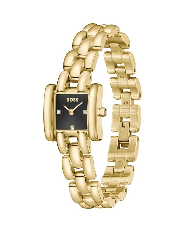 Hugo Boss Violet Watch, 21mm X 21mm - Black/gold