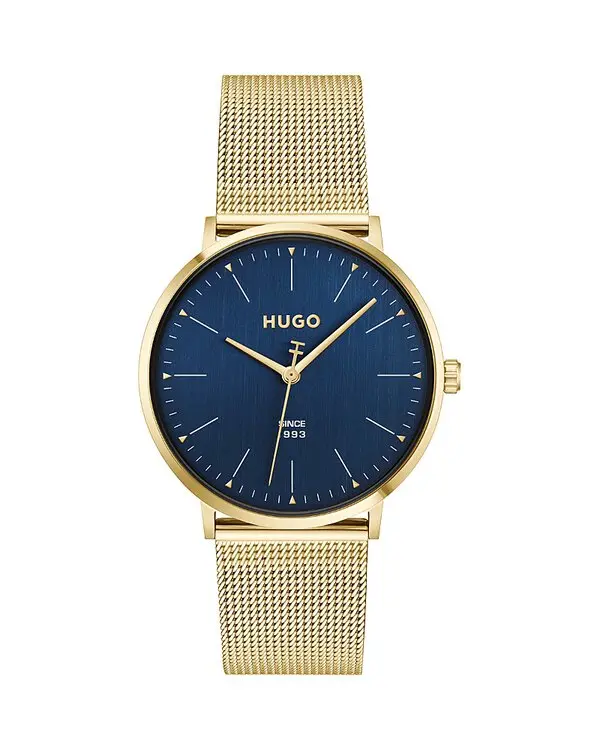 Hugo Boss Style Watch, 40mm - Blue/gold