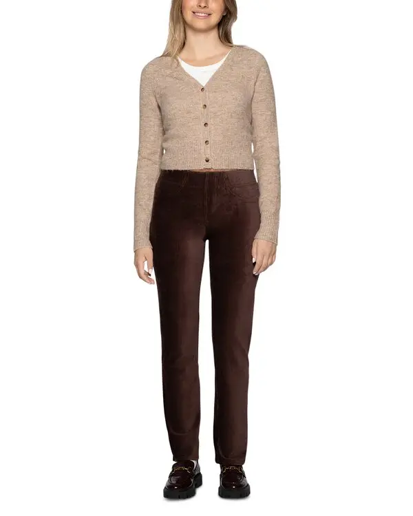 Hue Classic Corduroy Soft Stretch Knit Leggings - Coffee