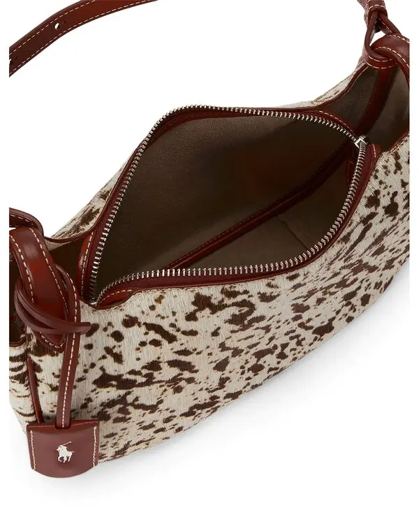 Polo Ralph Lauren Polo Play Calf Hair Shoulder Bag - Spotted Brown