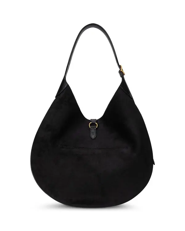 Polo Ralph Lauren Polo Id Large Suede Shoulder Bag